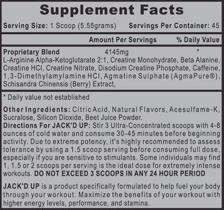 Jack'd Up™ Pre Workout Supplement Energy-Pumps-Strength – Prohormone ...